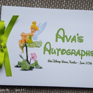 Personalised DISNEY AUTOGRAPH BOOK Tinkerbell Memory Scrapbook Album - Etsy