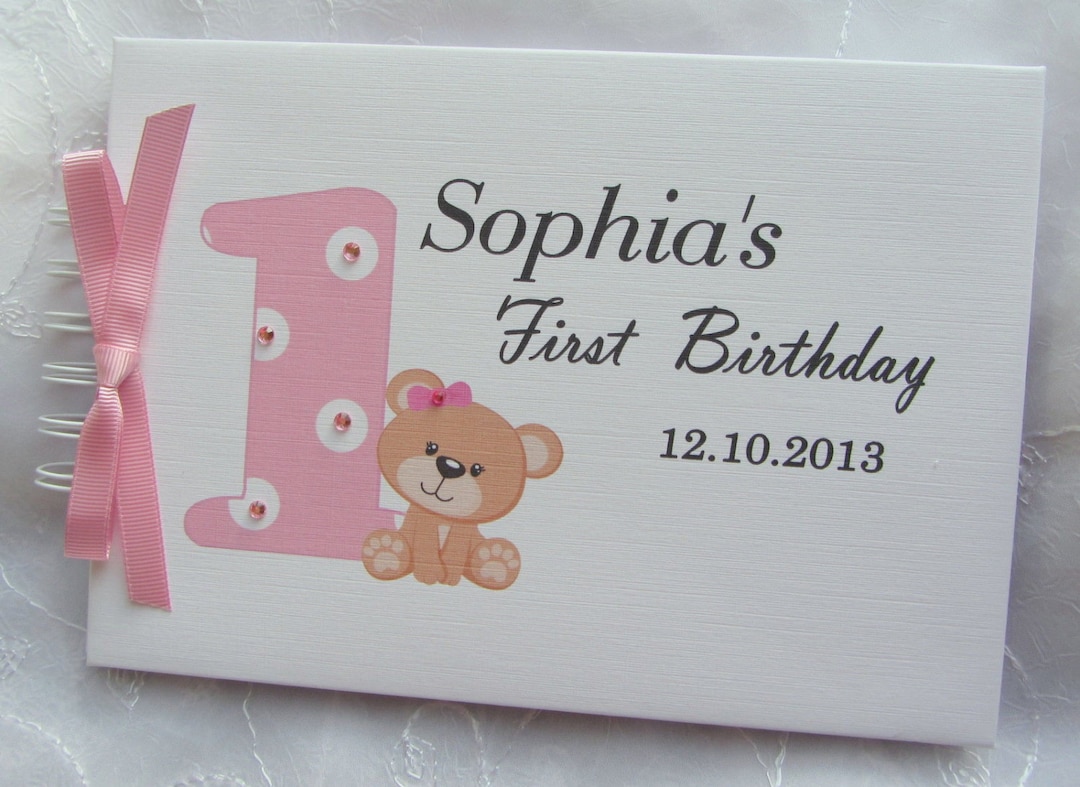 Personalised Baby's 1st / FIRST BIRTHDAY/ Guest Book/ Photo Scrapbook ...