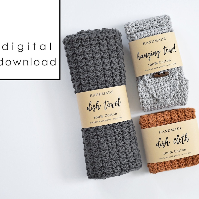 Dish Towel Digital Labels - Etsy