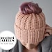 Easy Breezy Chunky Bun Beanie Crochet Pattern - Bulky Messy Bun Hat ...