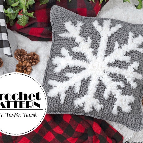 Snowflake Pillow Crochet Pattern | Etsy