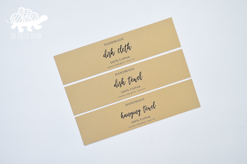Handmade Dish Set Wrap Labels PDF Digital Download - Etsy