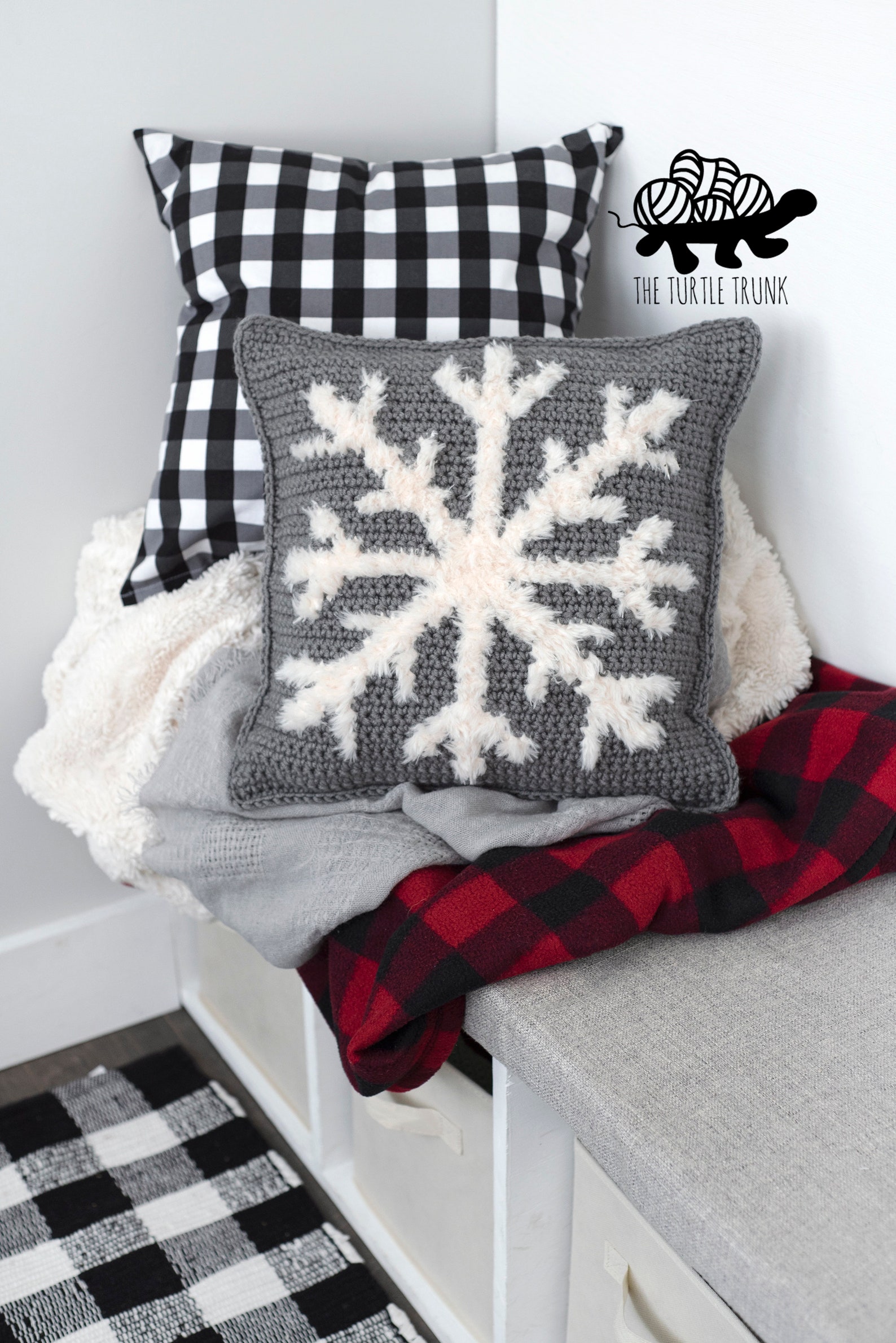 Snuggly Snowflake Pillow Crochet Pattern - Snowflake Crochet Pillow ...