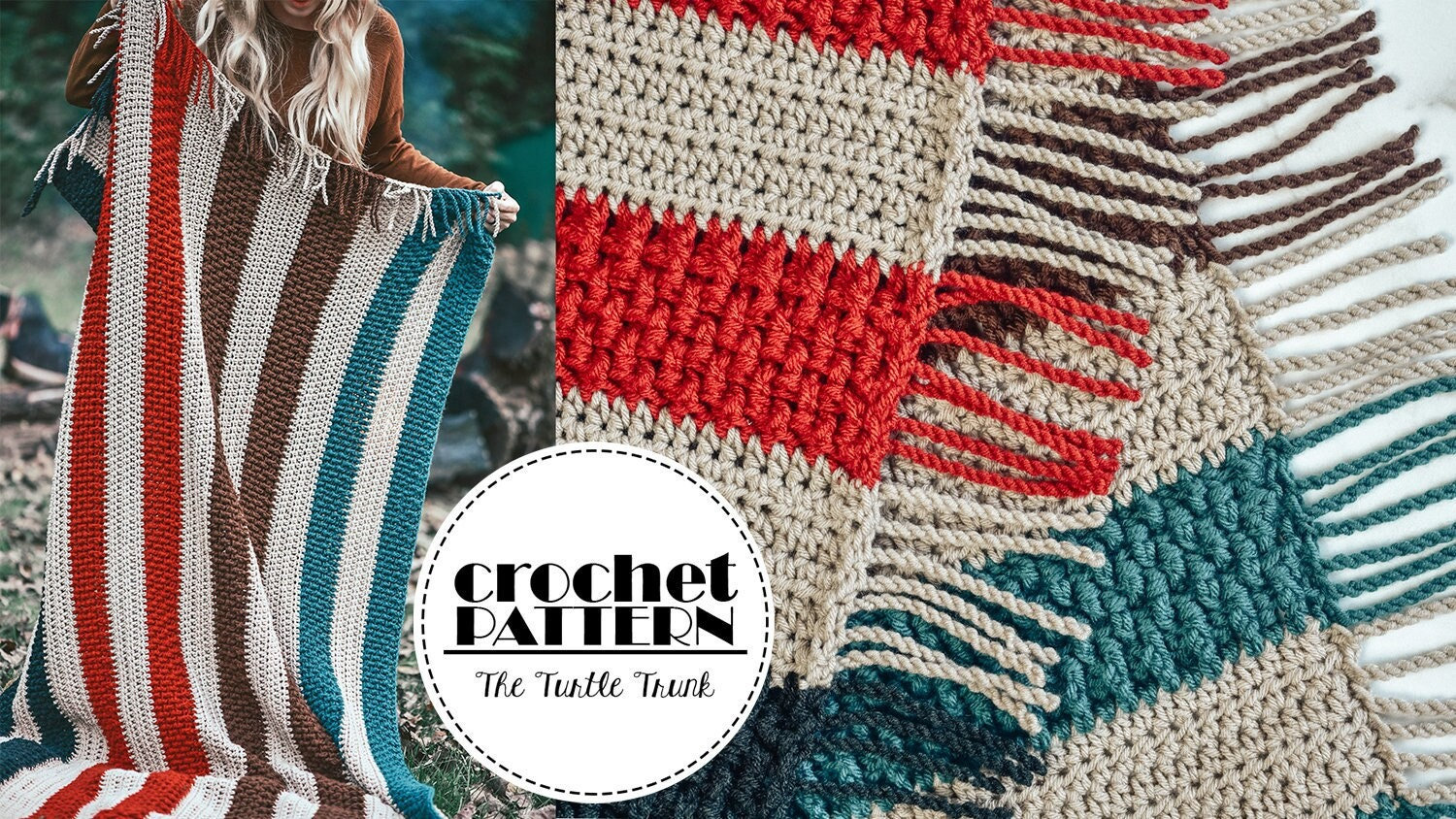 Bonfire Blanket Crochet Pattern Easy Crochet Throw Blanket | Etsy