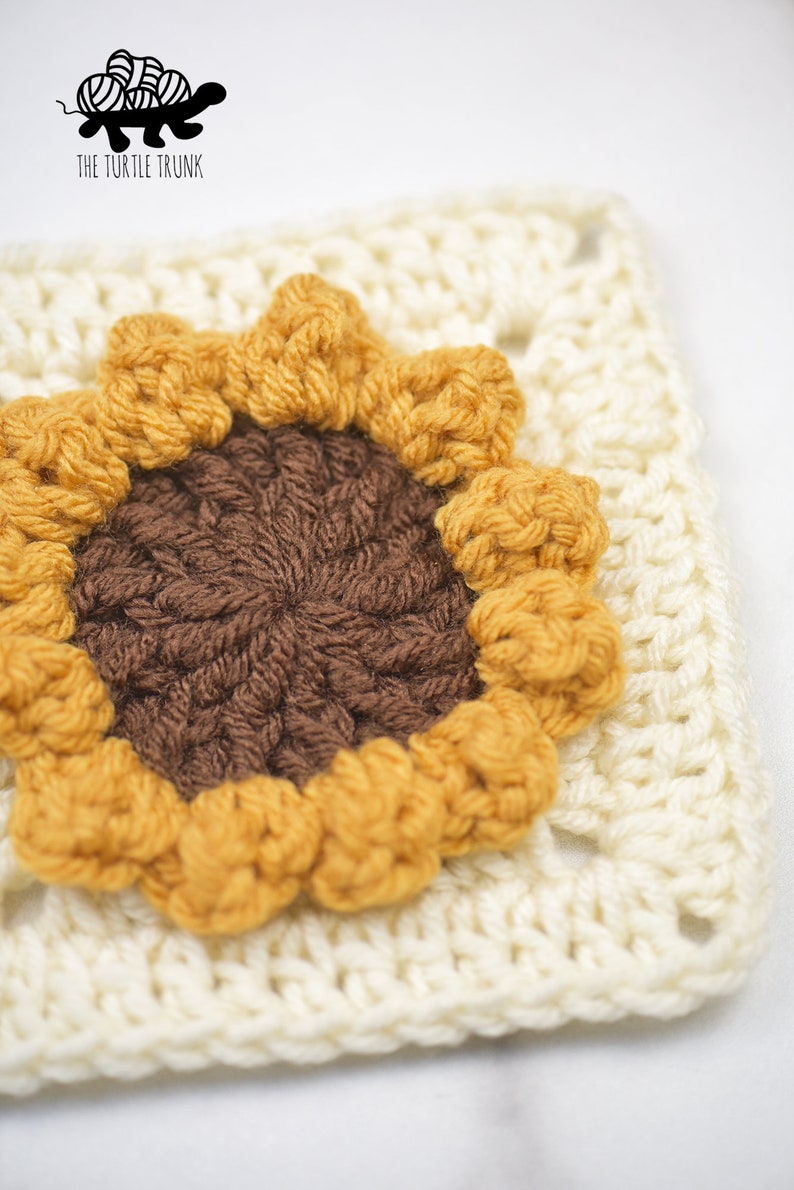 Sunflower Square Crochet Pattern Crochet Sunflower Square - Etsy