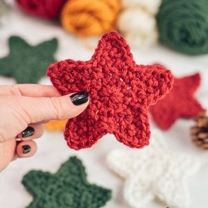 Star Crochet Pattern - Crochet Star Appliqué and Tree Ornament Pattern ...