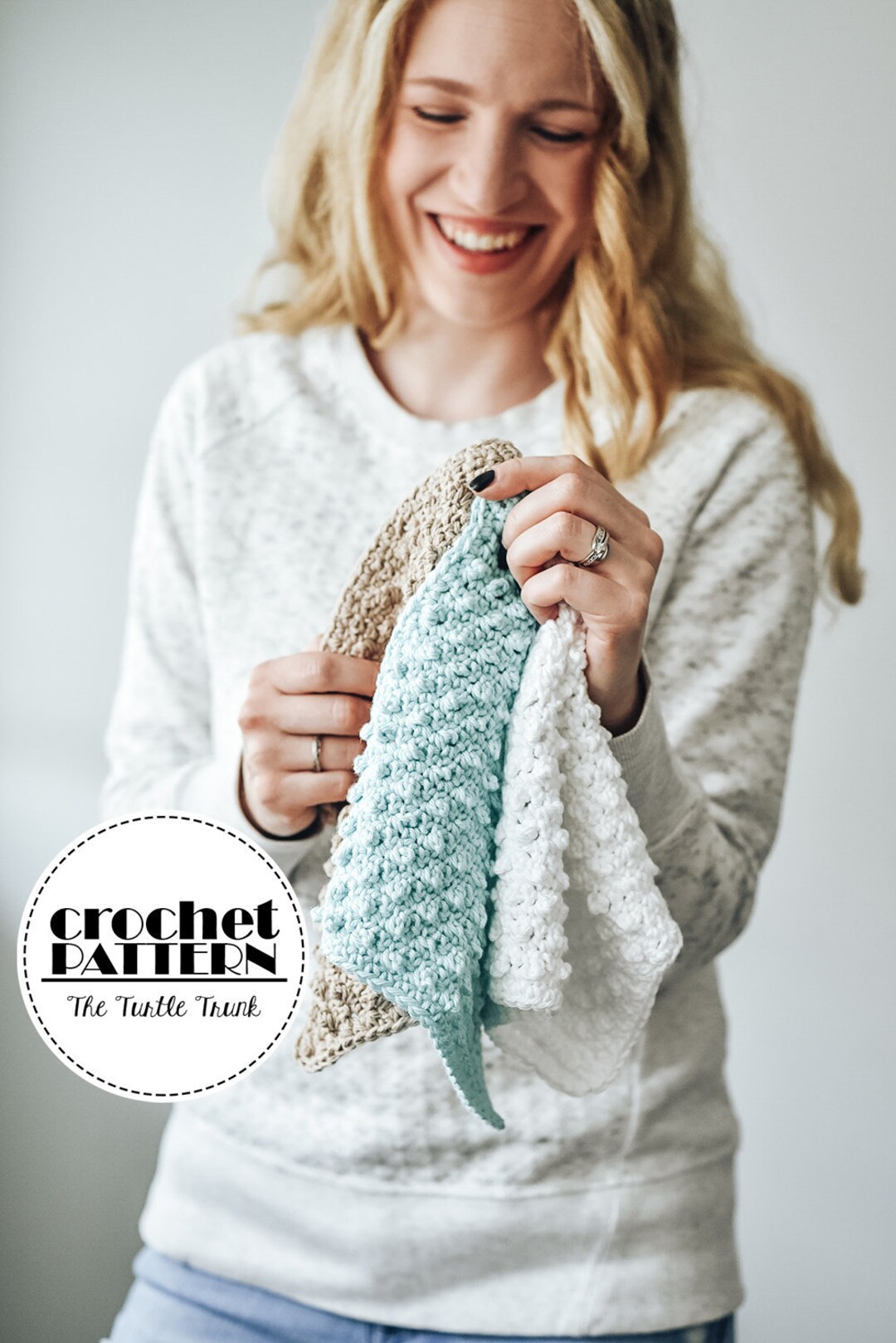 Dotty Dishcloth Crochet Pattern - Crochet Dish Cloth Pattern - PDF ...