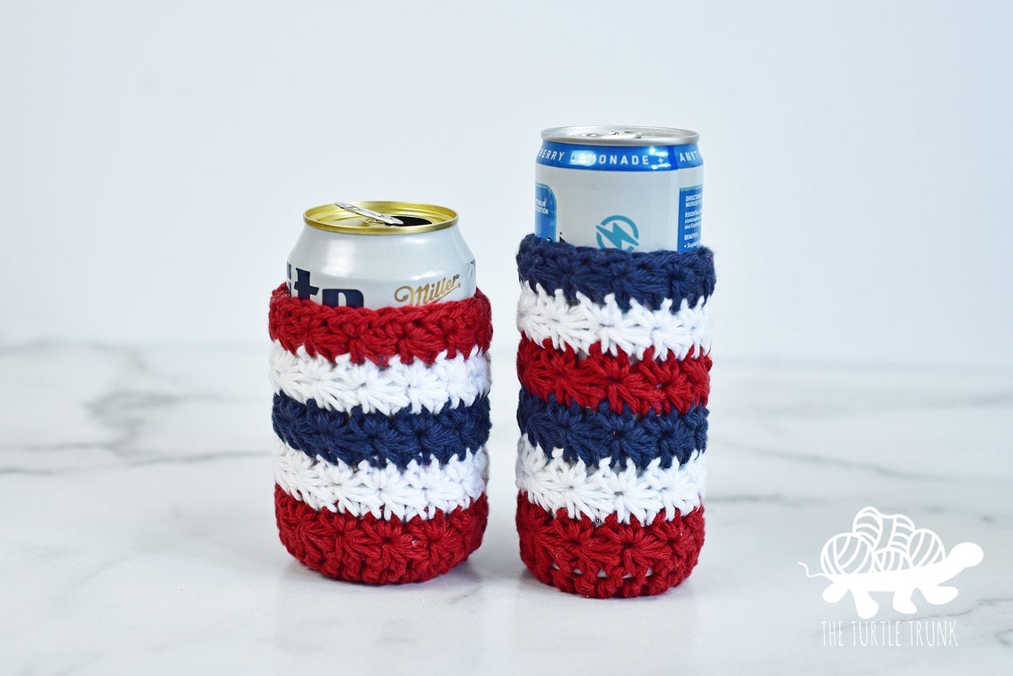 All Star Can Cozy Crochet Pattern - 12oz Regular Can and Skinny Can ...