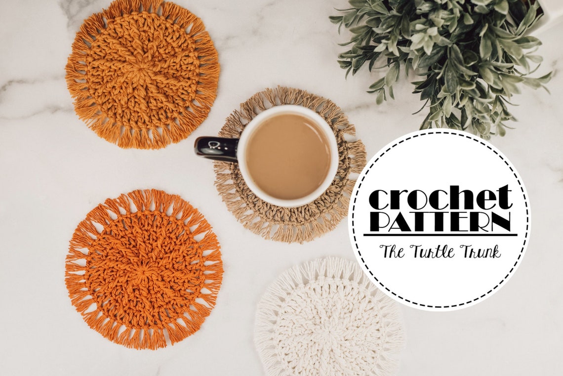 Hello Sunshine Coaster Crochet Pattern Easy Crochet Coaster - Etsy