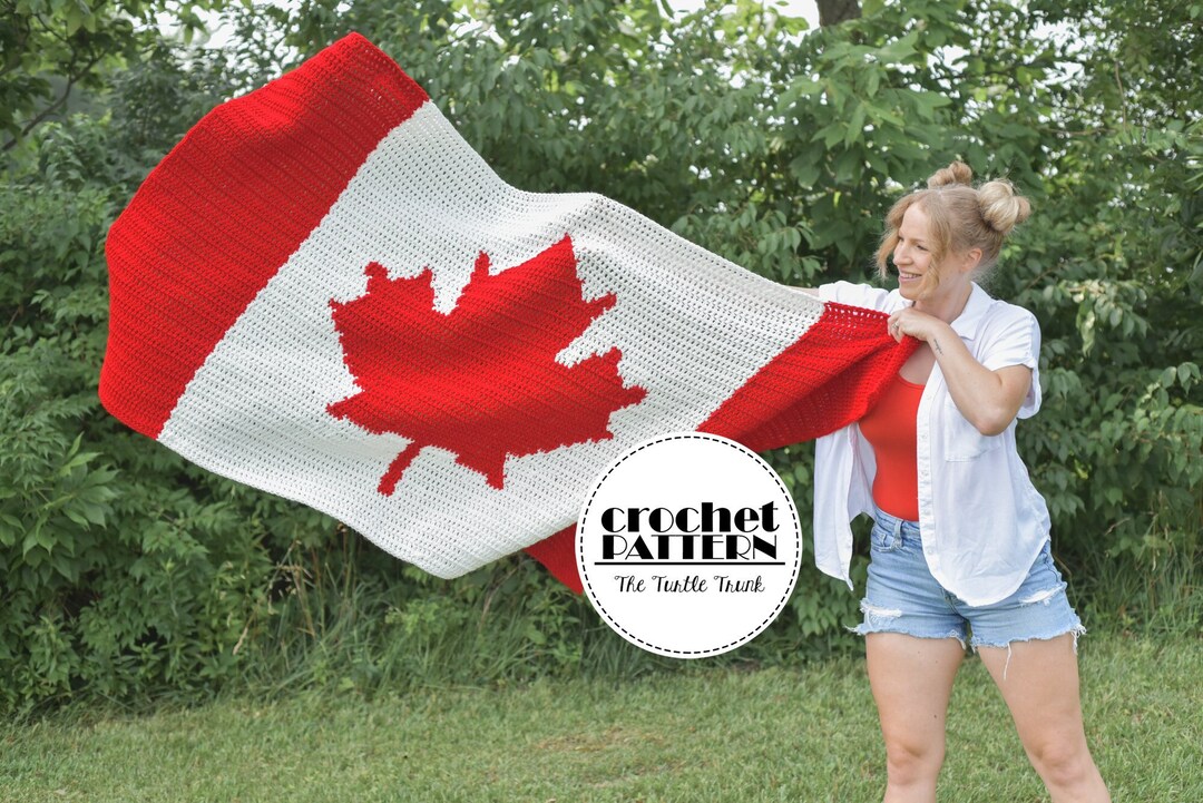 Canadian Flag Blanket Crochet Pattern - Crochet Canadian Flag Blanket ...