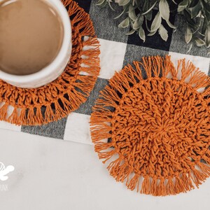 Hello Sunshine Coaster Crochet Pattern - Easy Crochet Coaster Pattern ...