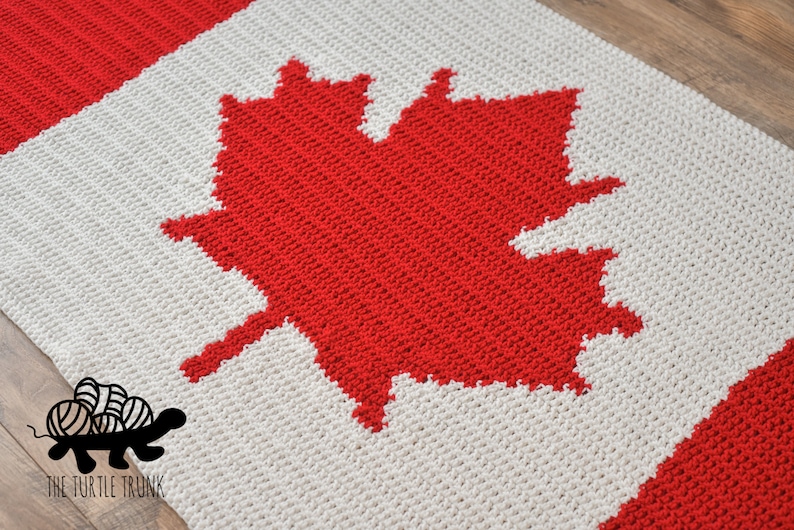 Canadian Flag Blanket Crochet Pattern - Crochet Canadian Flag Blanket ...