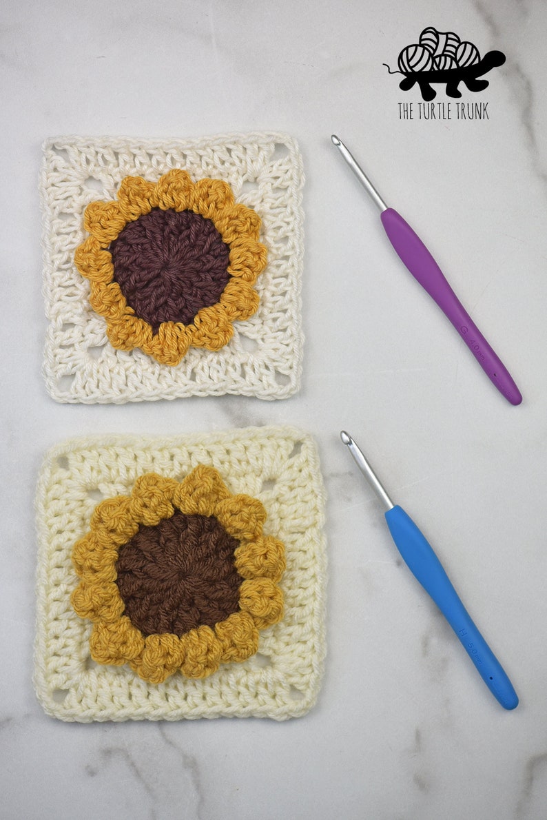 Sunflower Square Crochet Pattern Crochet Sunflower Square - Etsy