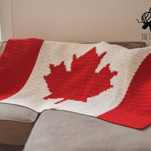 Canadian Flag Blanket Crochet Pattern - Crochet Canadian Flag Blanket ...