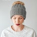 Easy Breezy Chunky Bun Beanie Crochet Pattern - Bulky Messy Bun Hat ...