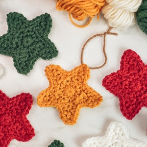 Star Crochet Pattern - Crochet Star Appliqué and Tree Ornament Pattern ...