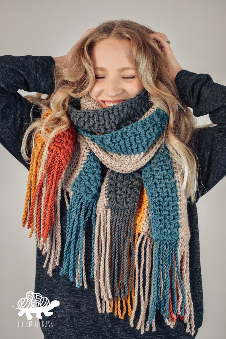 Bonfire Scarf Crochet Pattern - Easy Crochet Scarf Pattern - PDF ...