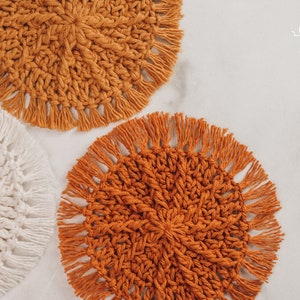 Hello Sunshine Coaster Crochet Pattern - Easy Crochet Coaster Pattern ...
