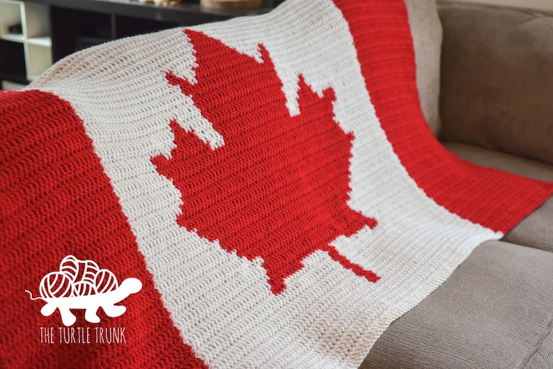 Canadian Flag Blanket Crochet Pattern - Crochet Canadian Flag Blanket ...