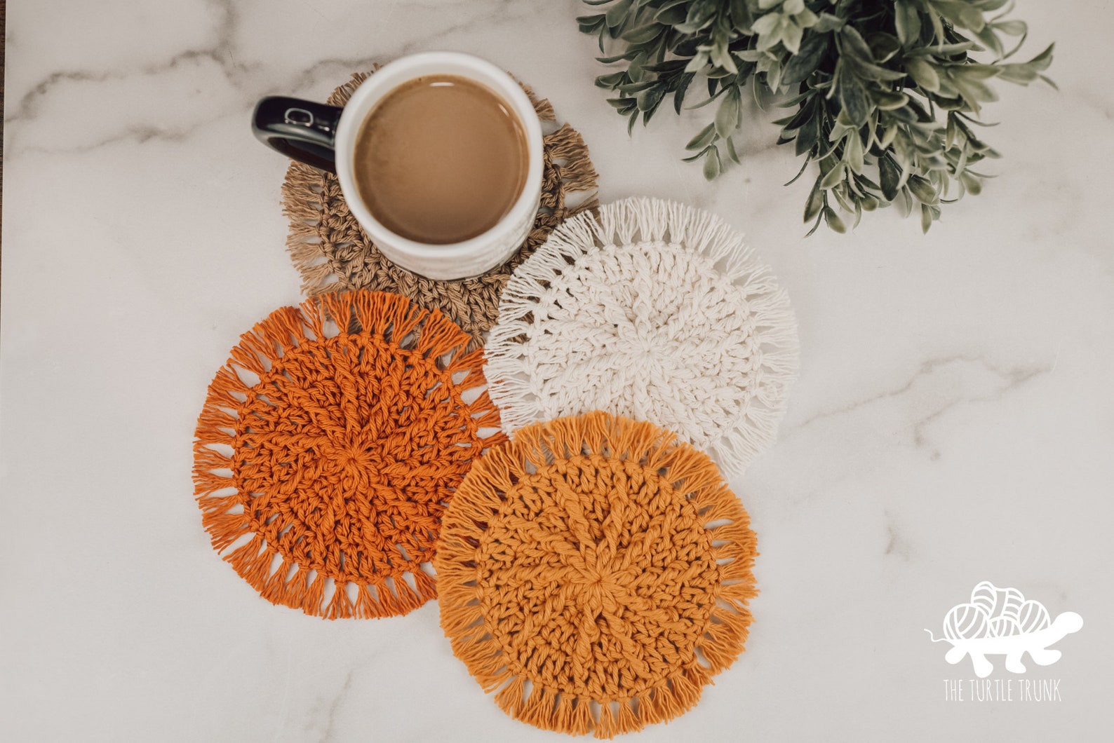Hello Sunshine Coaster Crochet Pattern - Easy Crochet Coaster Pattern ...