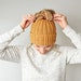 Easy Breezy Bun Beanie Crochet Pattern - Messy Bun Hat Crochet Pattern ...