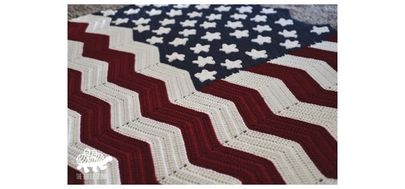 American Flag Ripple Crochet Pattern