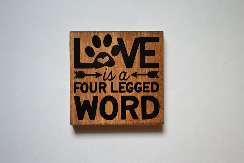 Dog Lover Wood Sign Wood Sign Square Dog Signs Pet Lover | Etsy