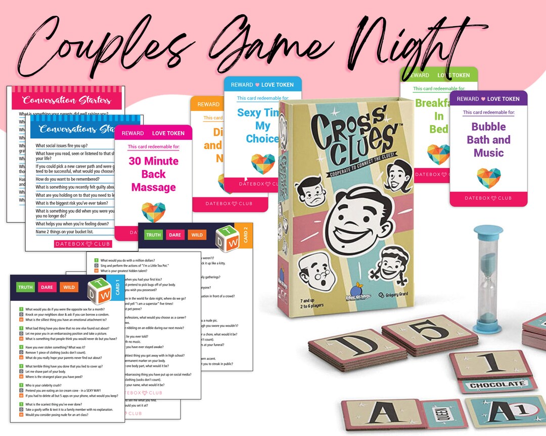 Game Night for Couples L Date Night Game Box L Couples Truth or Dare L ...