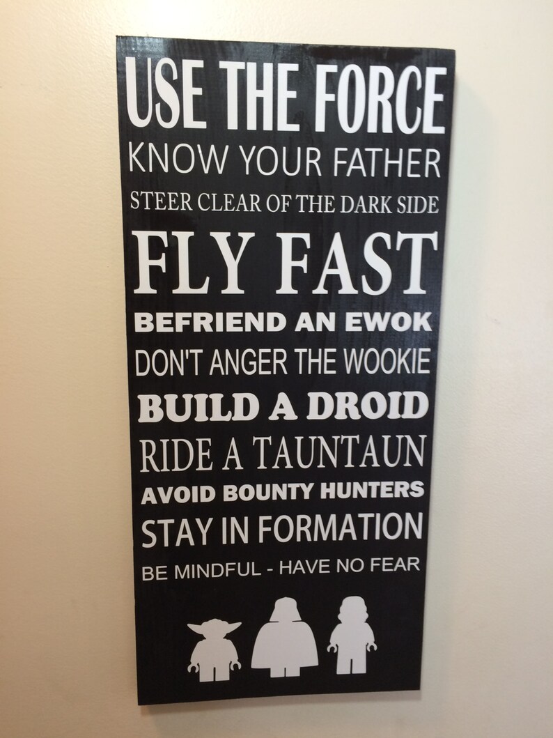 Star Wars Sign Star Wars plaque wall hanging vinyl decal vinyl | Etsy