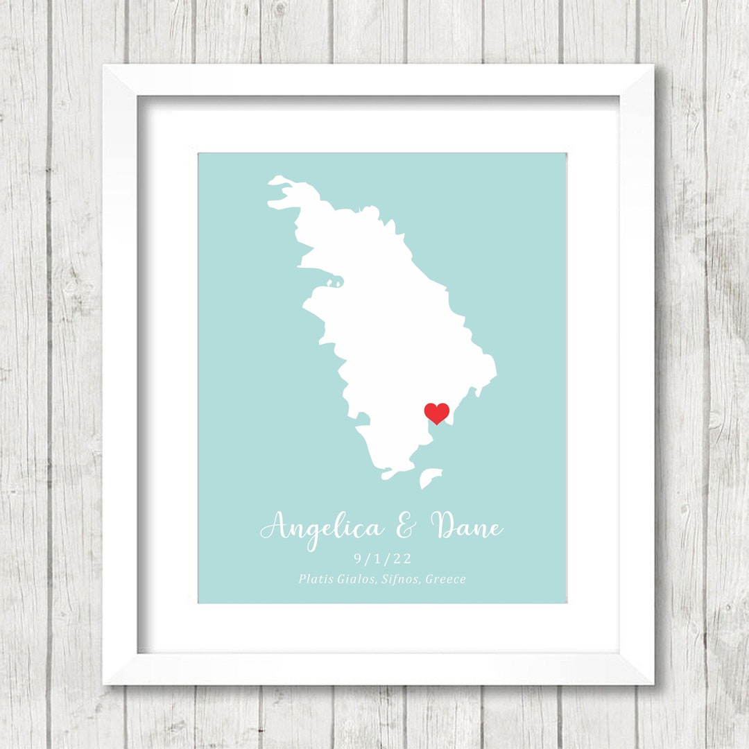 Sifnos, Greece Map Platis Gialos Cyclades Islands South Aegean Sea ...