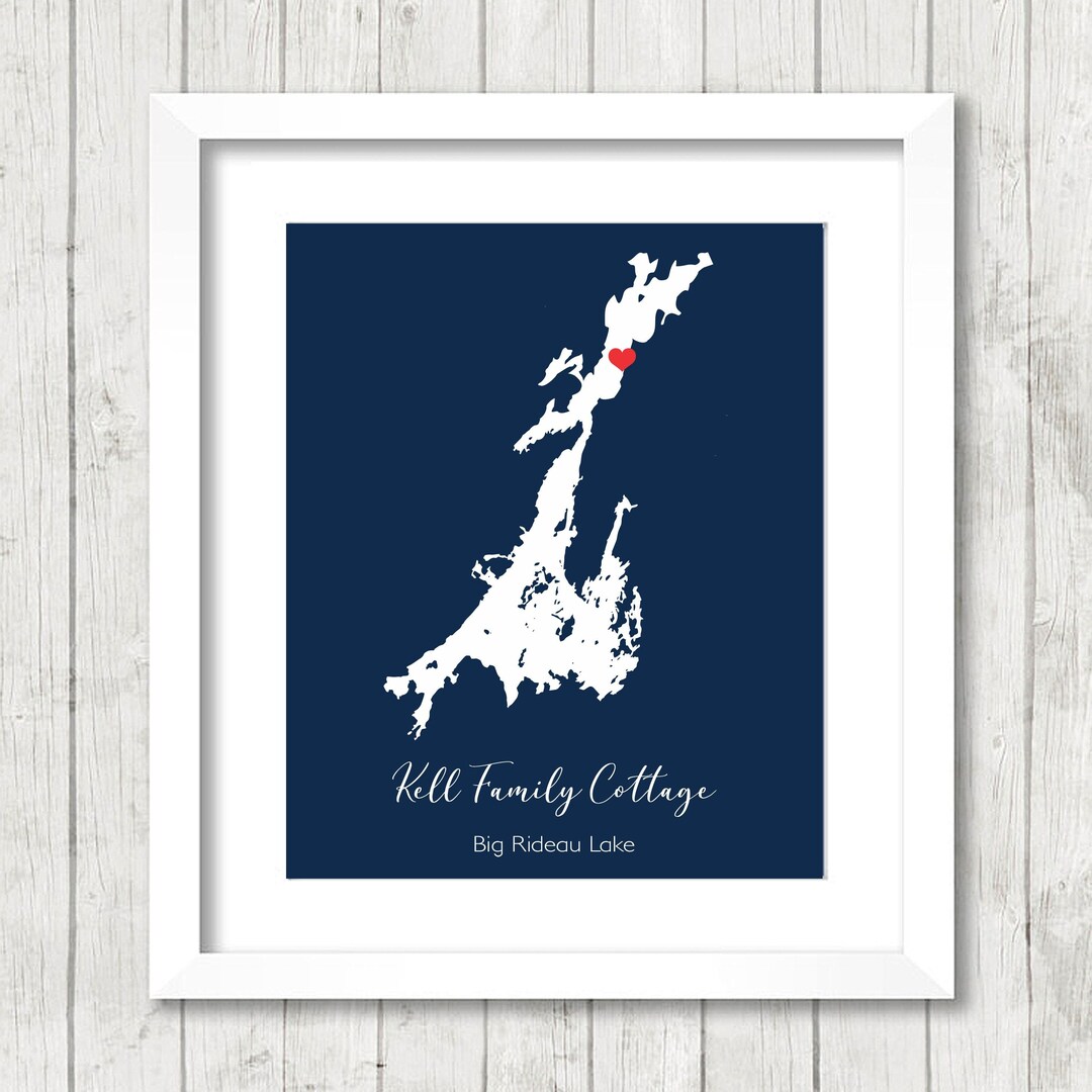 Big Rideau Lake, Ontario Lake Map Westport Portland Rideau Lakes-summer ...