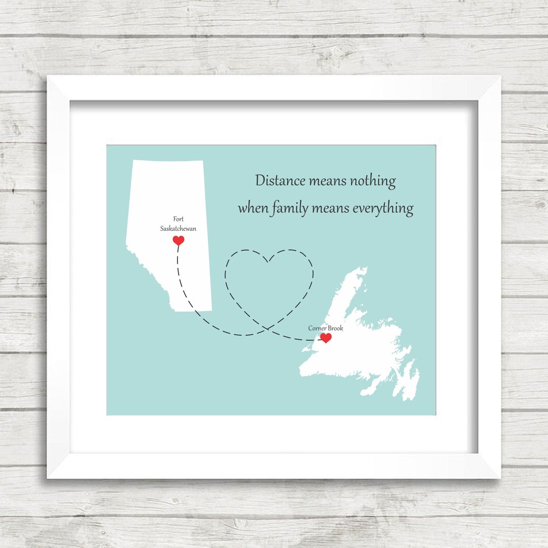 Family Love Map Two Provinces, One Print Fort Saskatchewan, Alberta ...
