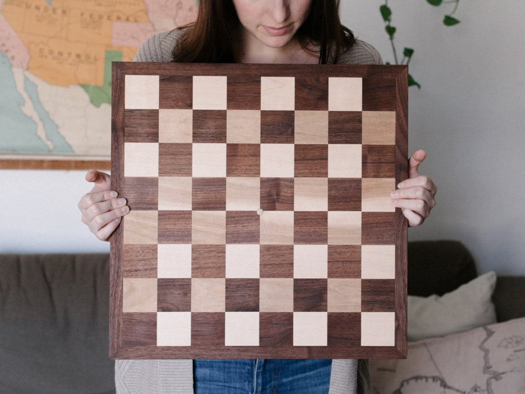 Bespoke Chess Board W/ Pieces - Etsy