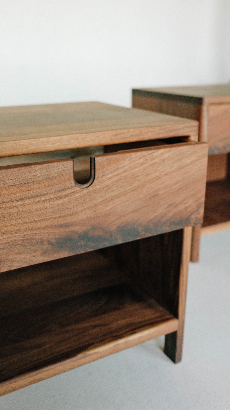 Modern Walnut Side Tables - Etsy