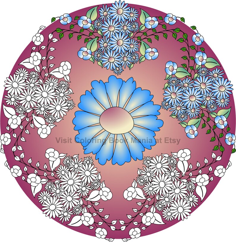 The FANTASTIC FLORALS MANDALAS Portfolio is a Collection of 5 Top ...