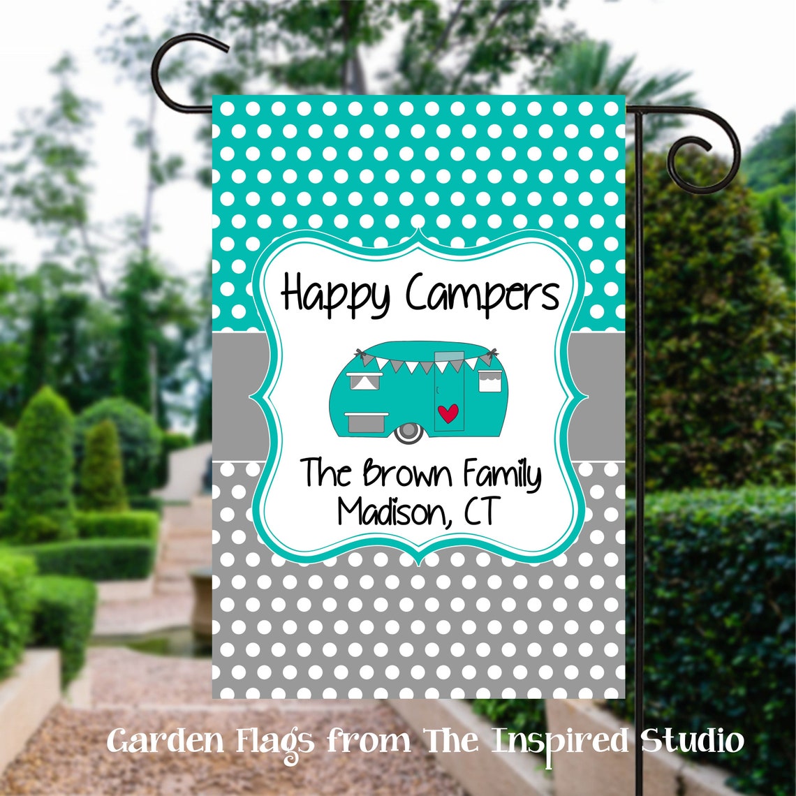 Happy Campers Flag for Campsite Personalized Campsite Welcome | Etsy