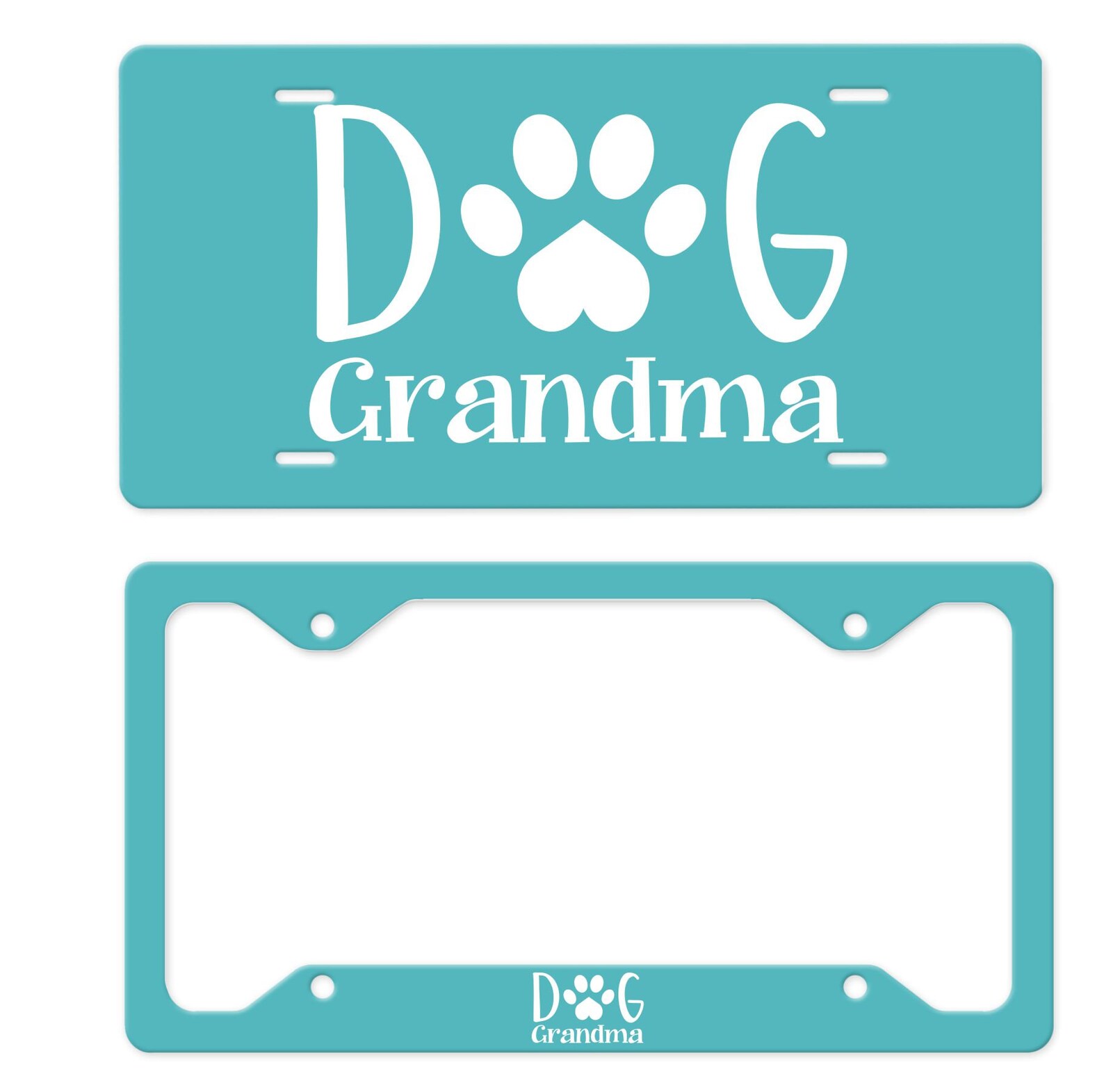 Dog Grandma License Plate Frame Dog Grandma Auto Plate - Etsy
