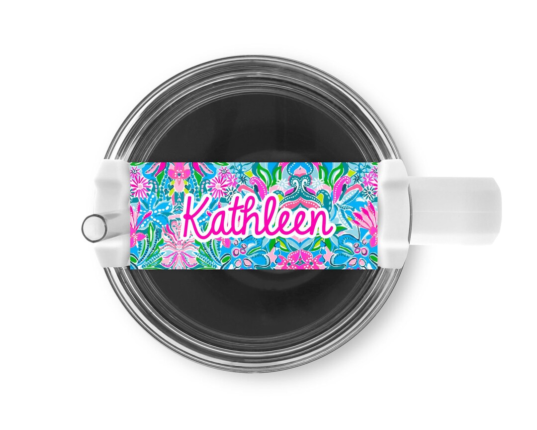 Stanley Name Plate, Lilly Inspired Tumbler Name Plate, Monogram Stanley ...
