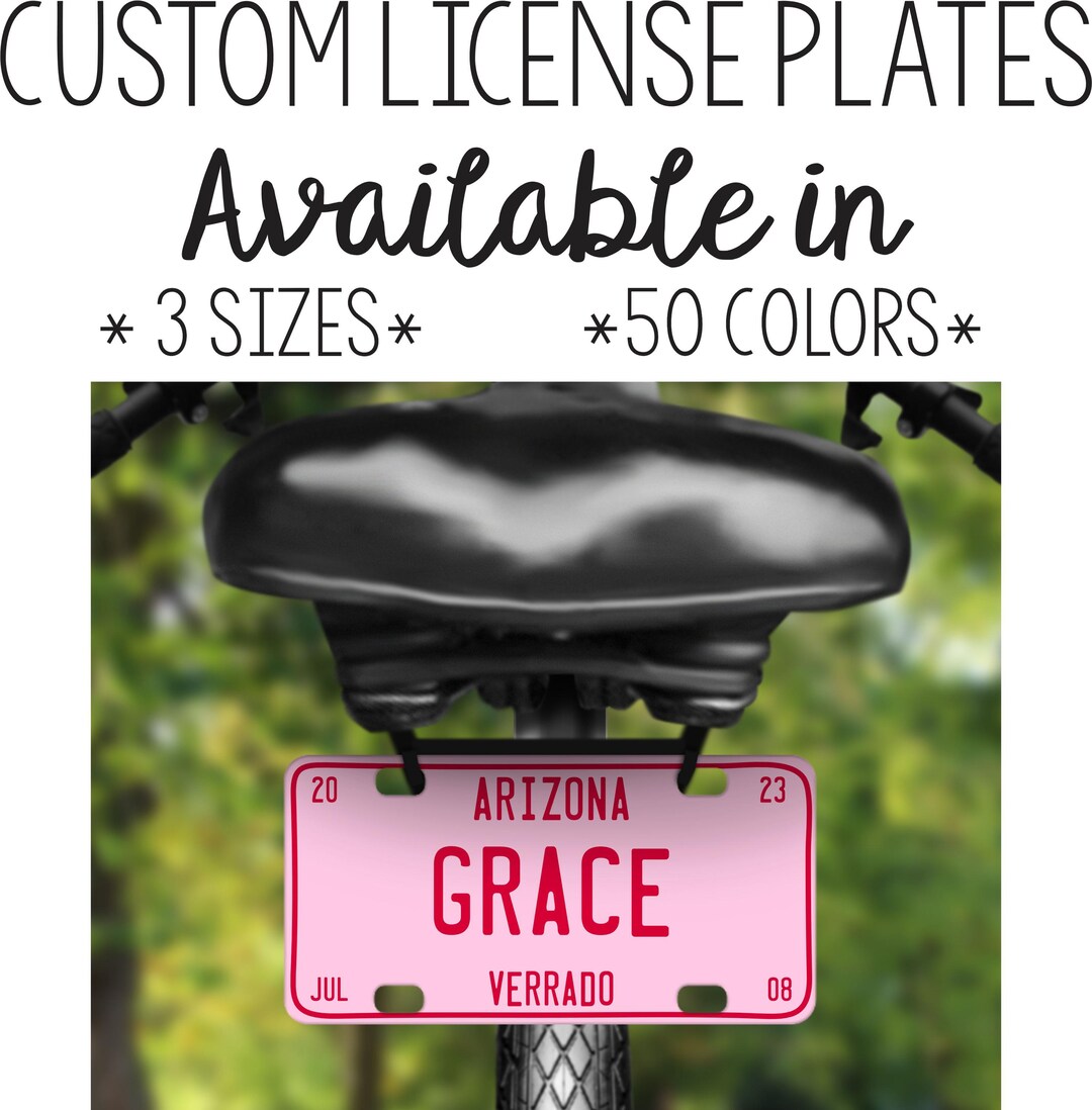 Personalized Mini State License Plate: Kids Riding Toy Tag - Etsy