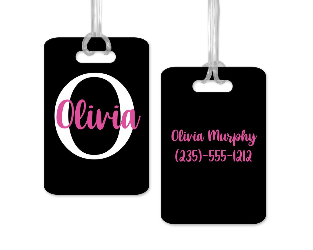 Monogram Luggage Tag, Girls Trip Luggage ID - Etsy