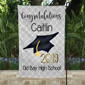 High School Graduation Flag Personalized Graduation Yard Sign | Etsy