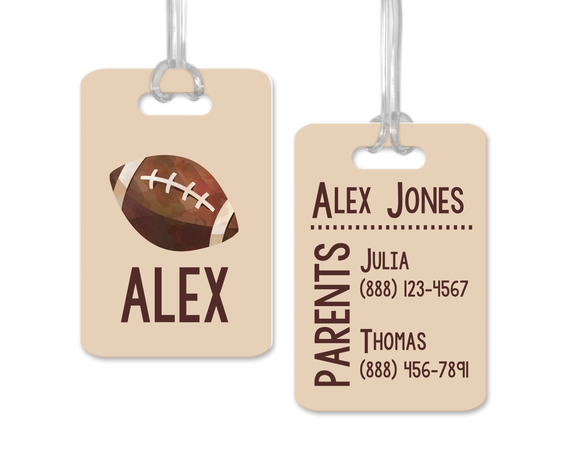 Girls Bag Tag ID Custom Bag ID Tag for Kids - Etsy