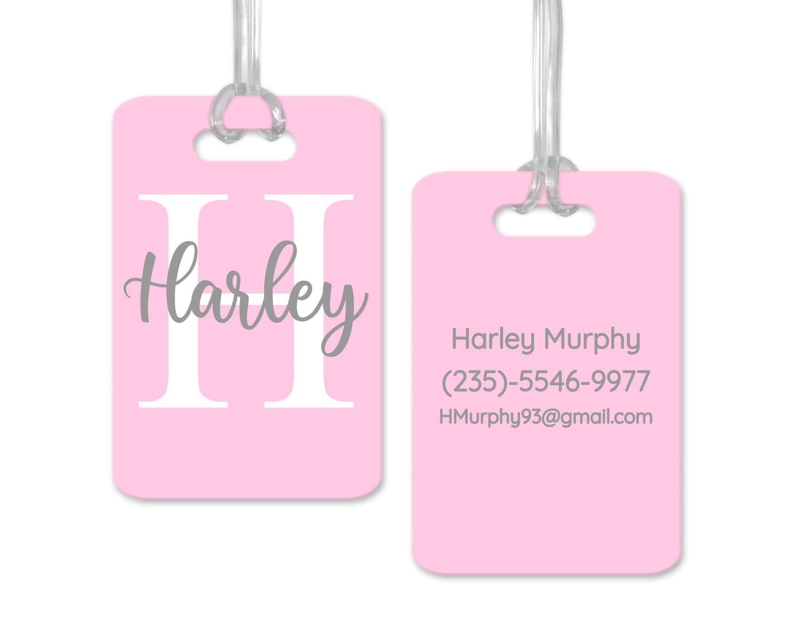 Monogram Luggage Tag, Girls Trip Luggage ID - Etsy