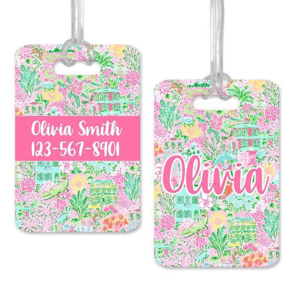 Monogram Luggage Tag - Etsy