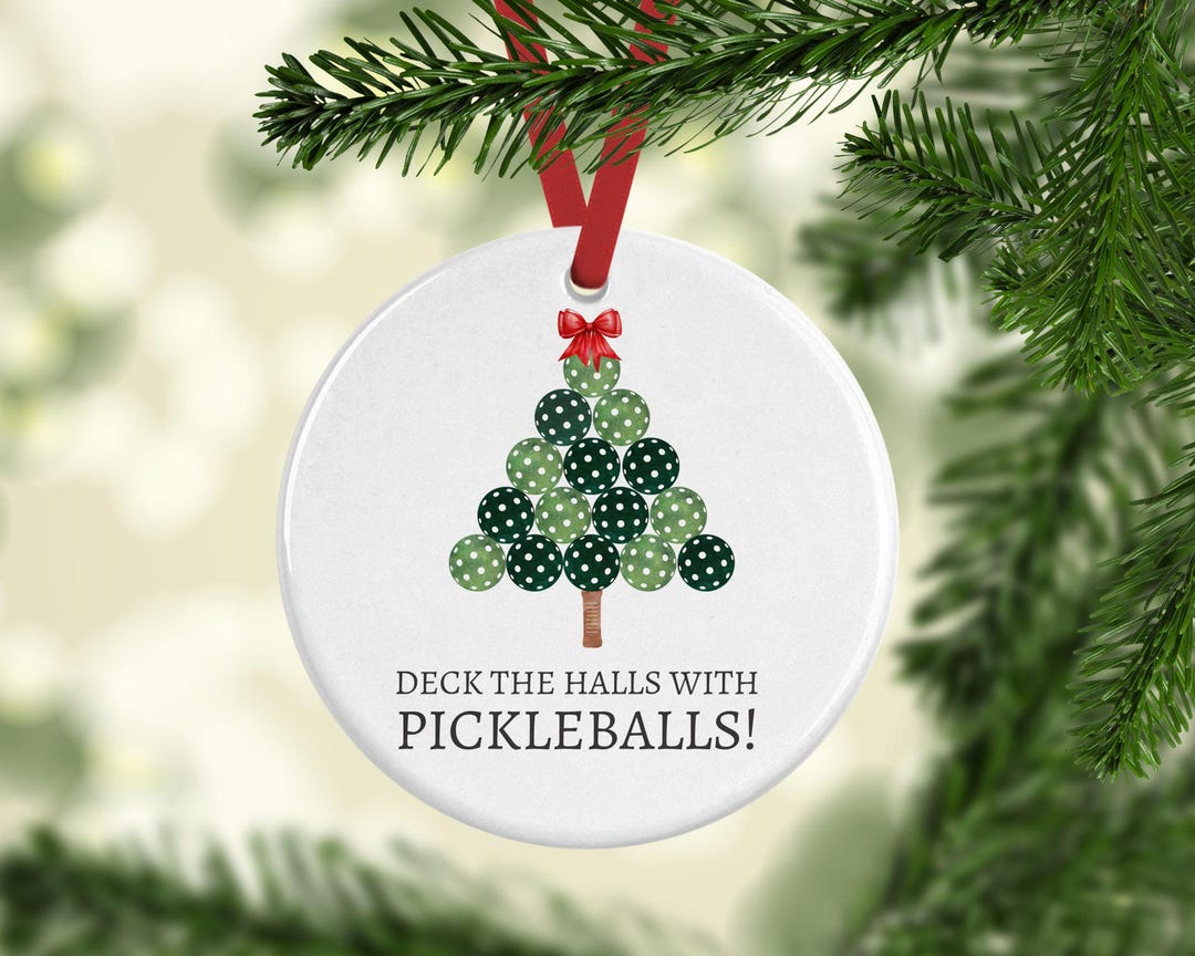 Pickleball Ornament, Pickleball Christmas Tree Ornament, Pickleball ...