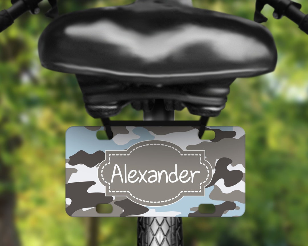 Camo Bicycle Plate, Personalized Mini License Plate - Etsy
