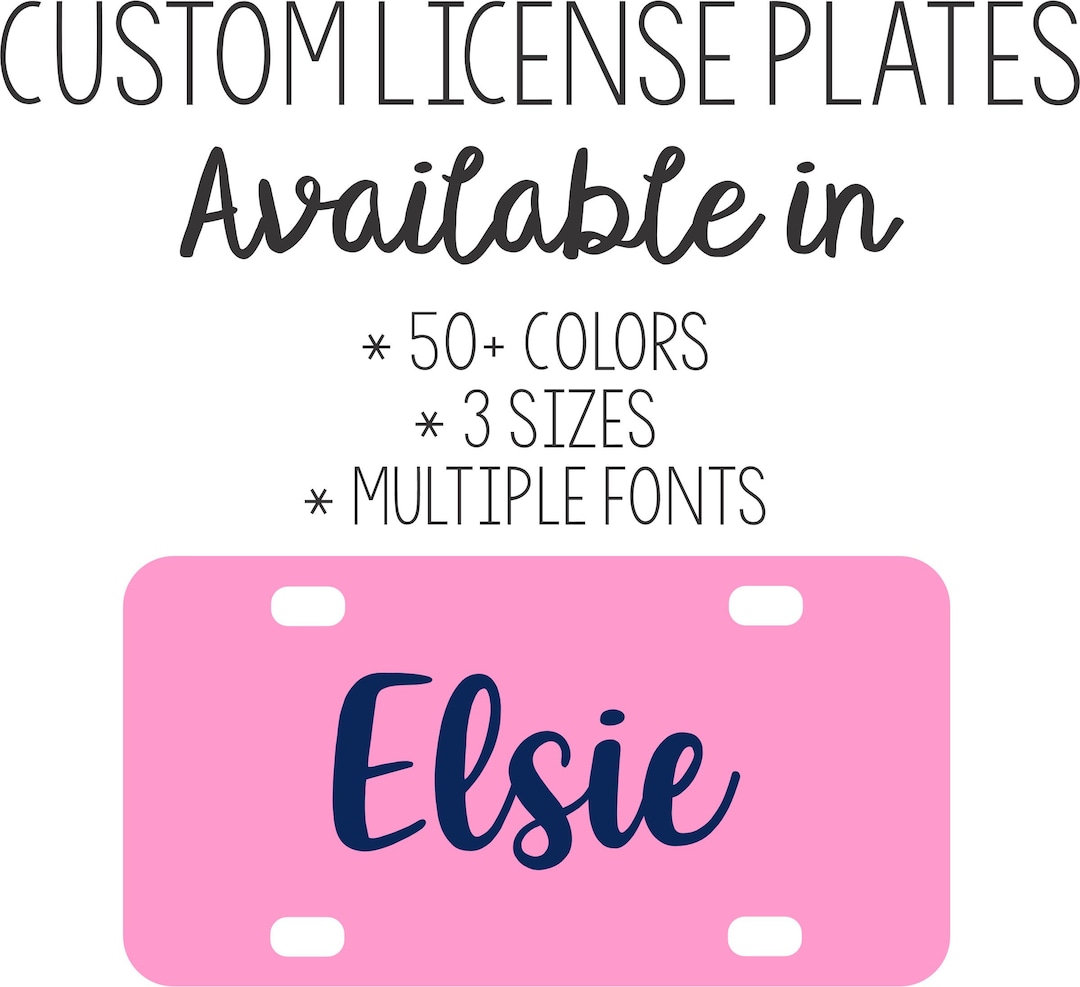 Personalized Kids License Plate: Custom Aluminum Mini Plate - Etsy