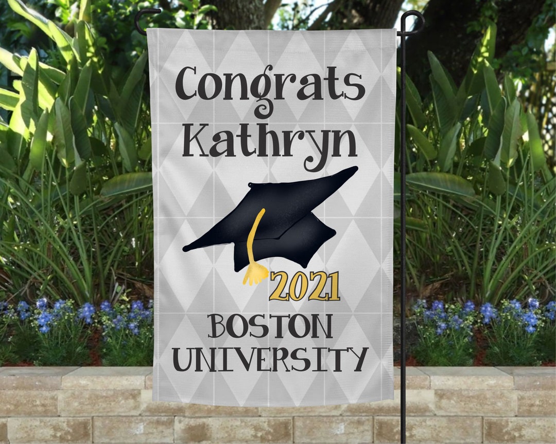 University Graduation Flag Personalized College Graduation - Etsy