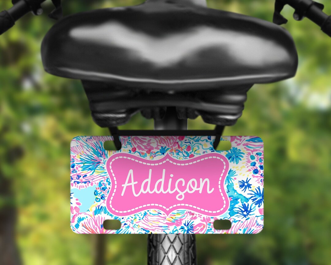 Lilly Inspired Mini License Plate, Personalized Mini Bicycle License ...