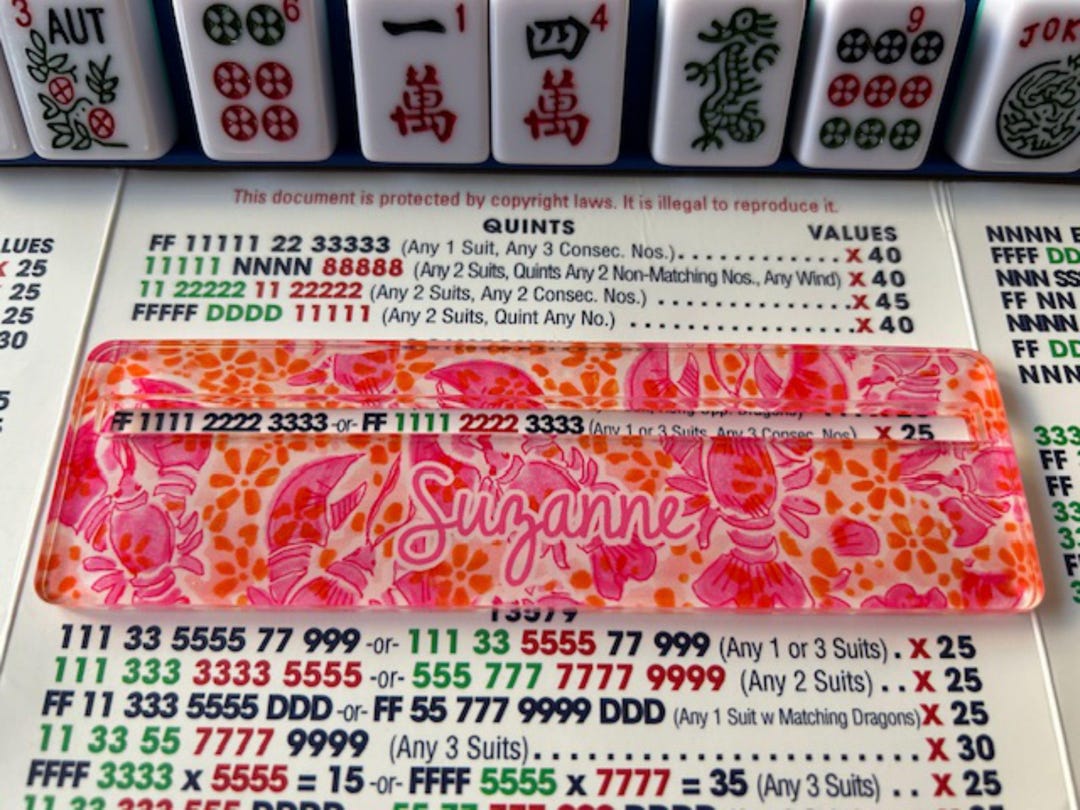 Mahjong Line Reader: Customizable Line Finder for Large Print Cards - Etsy